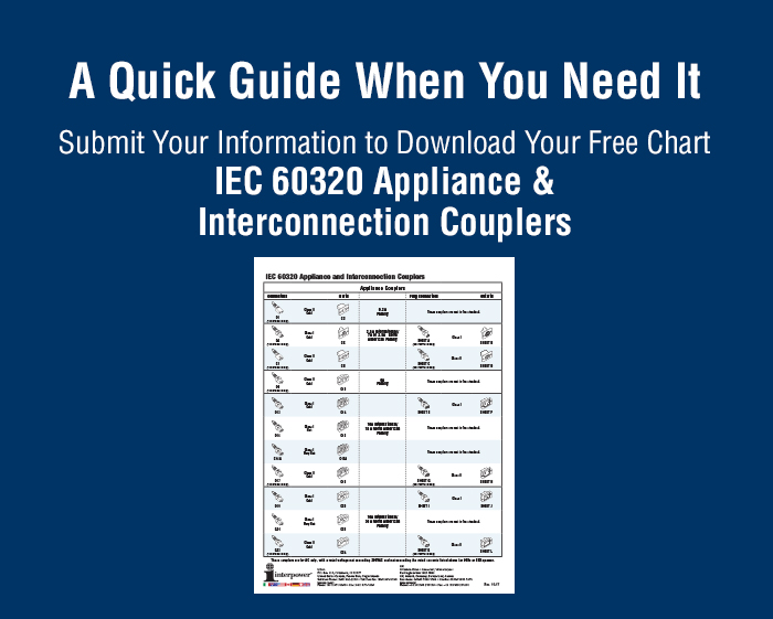 IEC 60320 Appliance and Interconnection Couplers Chart