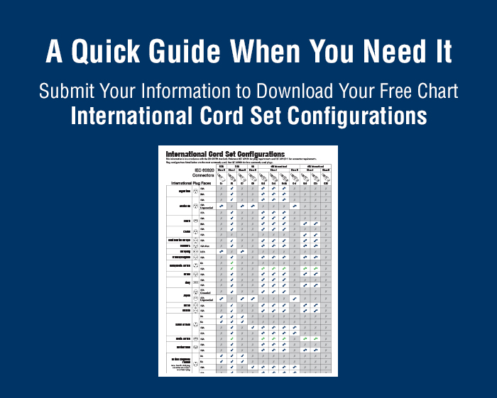 International Cord Set configurations Chart Lp